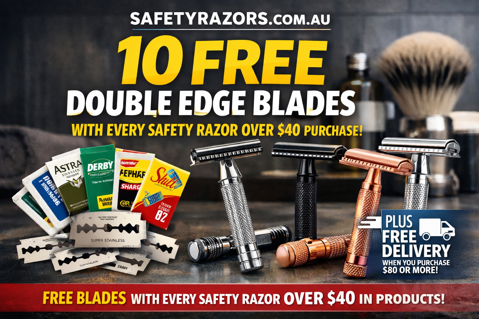 Get 10 Free Blades with Every Safety Razor Purchase Over $40 at Safety ...