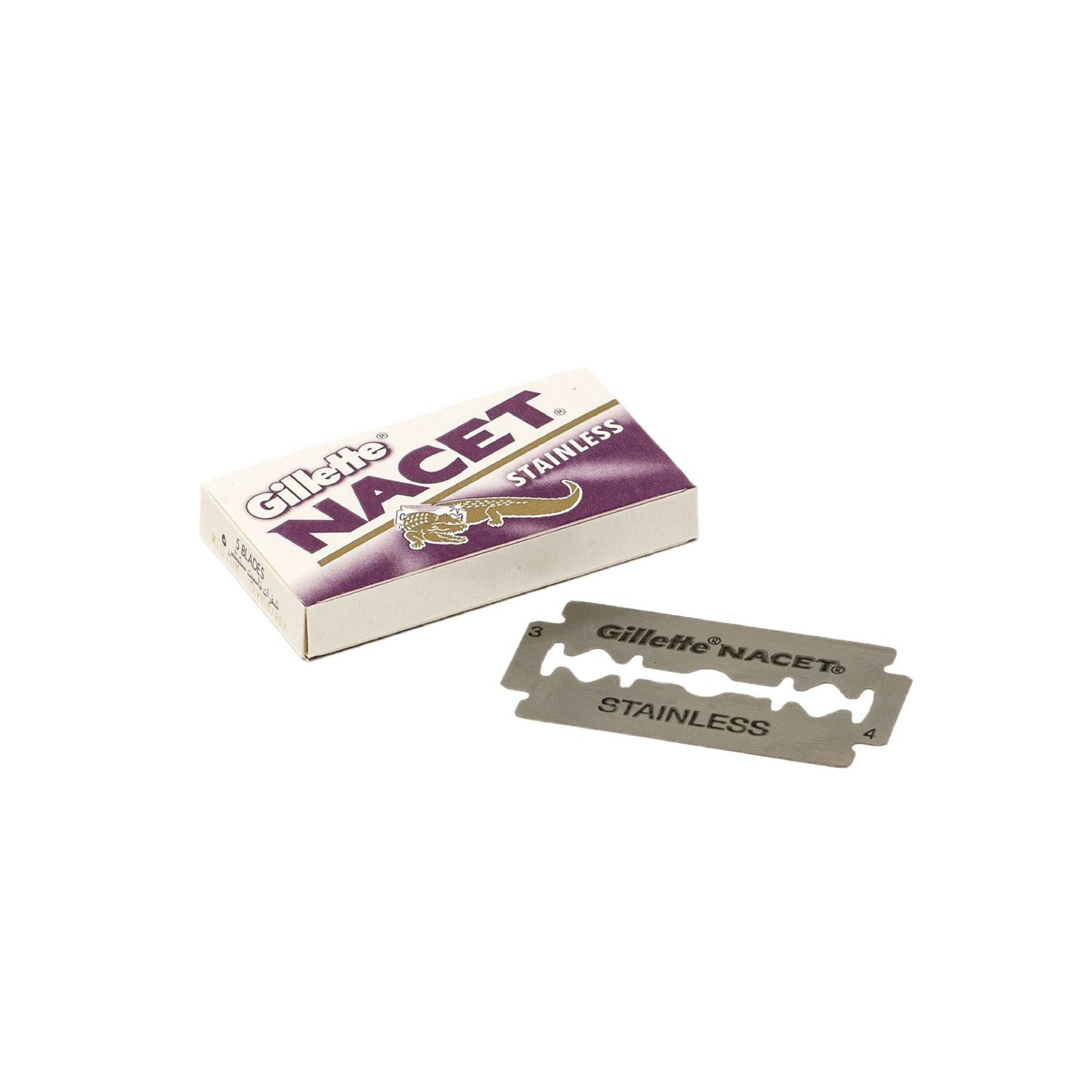 Gillette Nacet Stainless Double Edge Blacks, 5 Pack – SafetyRazors