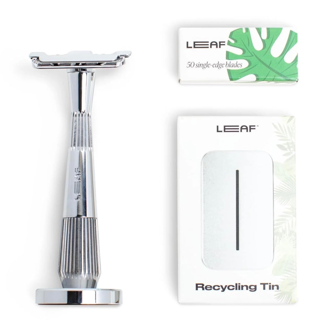 The Leaf Twig Razor Kit, Chrome – SafetyRazors