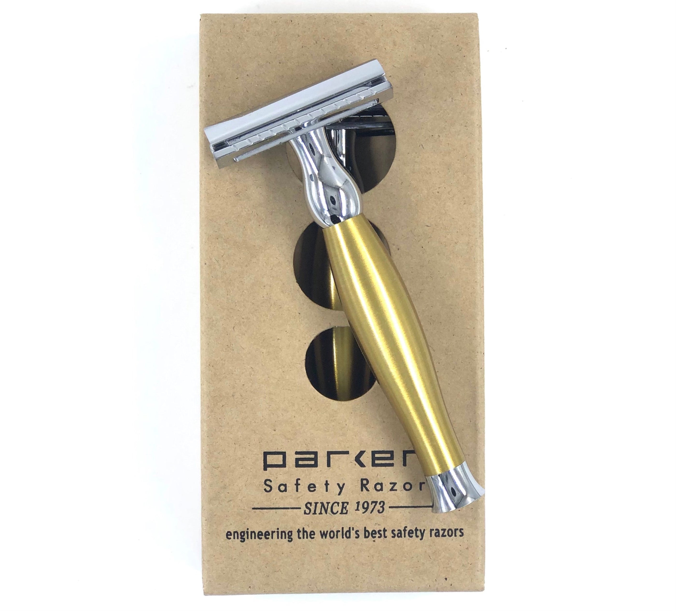 Parker 48R Safety Razor in Matte Gold Finish – SafetyRazors