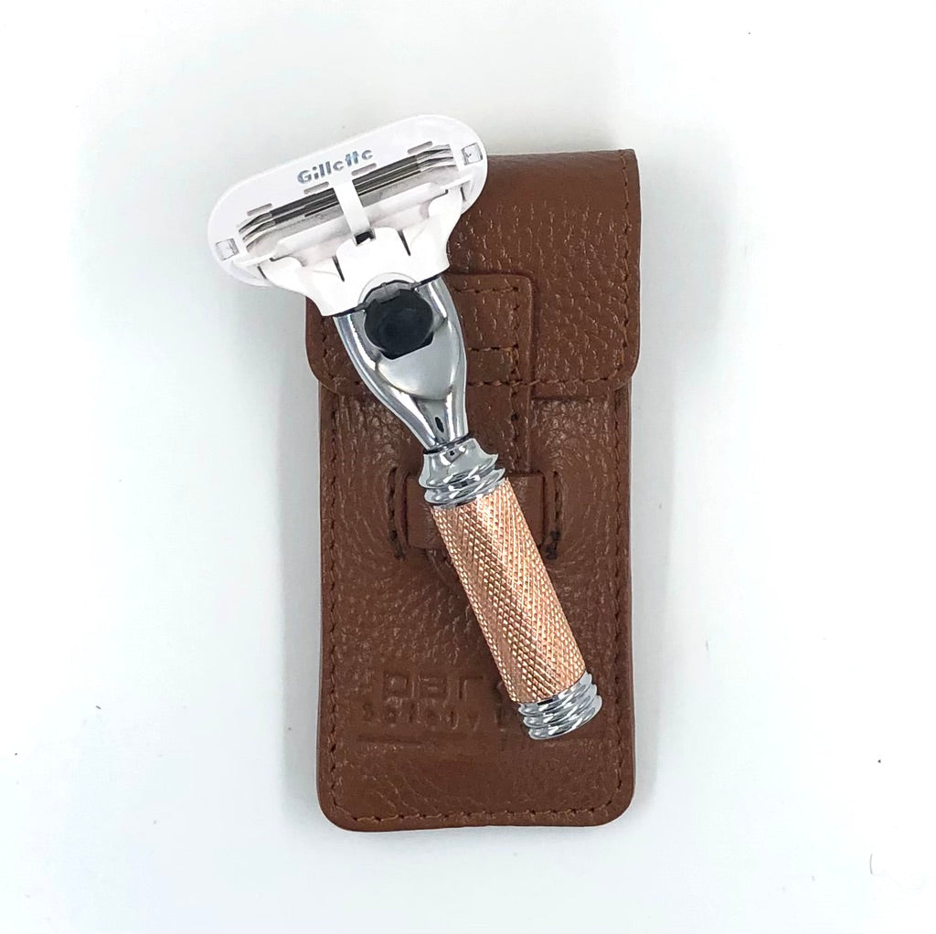 Parker Venus Travel Razor & Leather Case - Compact Size – SafetyRazors