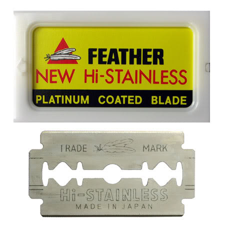 Feather New Hi-Stainless Blades - 20 Packets of 5 blades – SafetyRazors