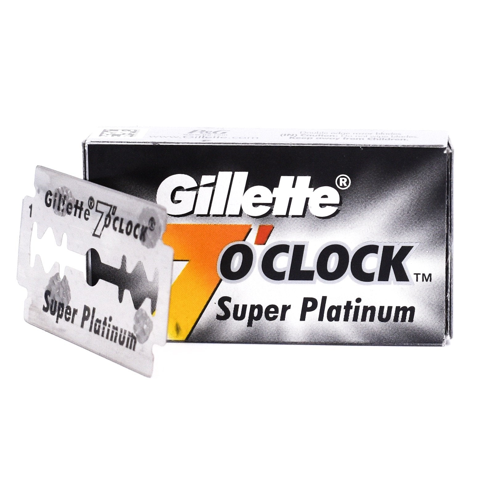 Gillette's 7 O'Clock Platinum blades are stainless steel blades with ...