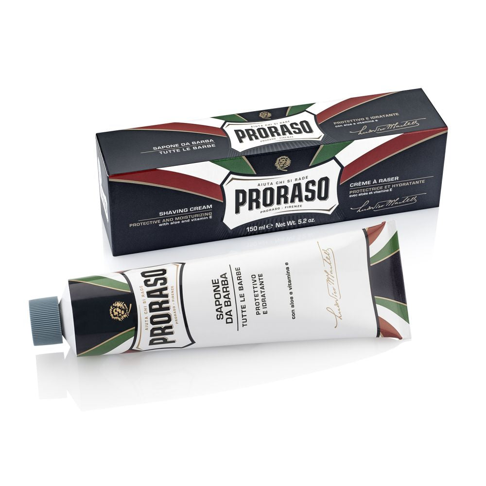 Proraso Blue Shaving Cream in tube Aloe and Vitamin E – SafetyRazors