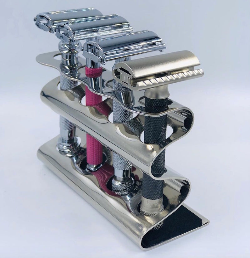 Parker Deluxe Chrome 4 Safety Razor Caddy – SafetyRazors