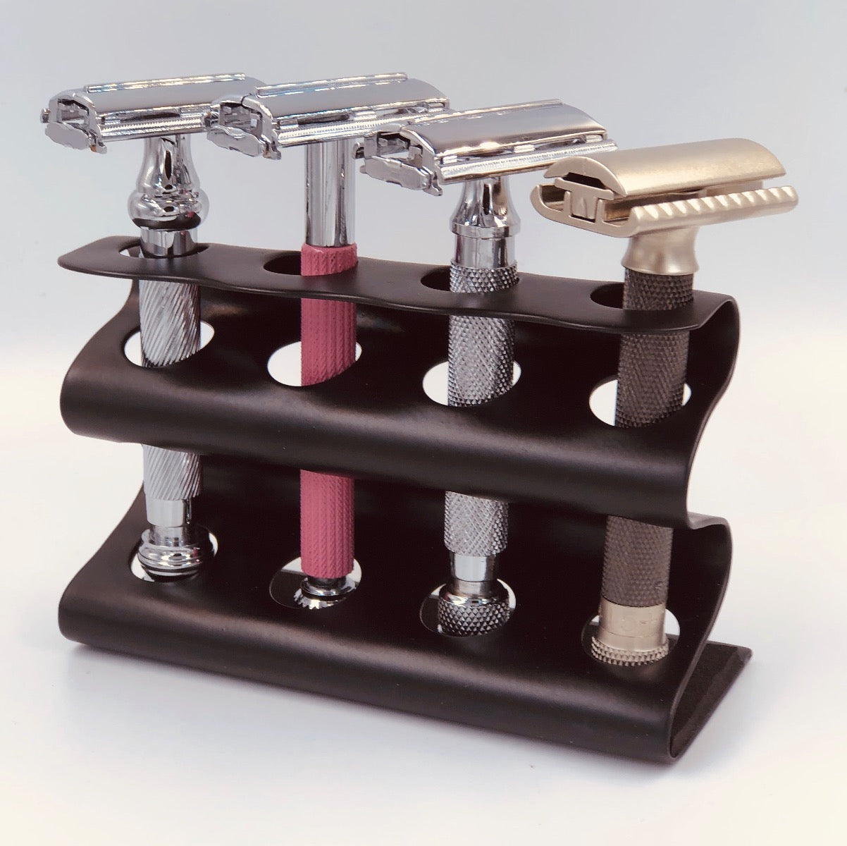 Parker Deluxe Matte Black 4 Safety Razor Caddy – SafetyRazors